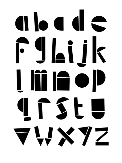 nextART. Black Letter Alphabet