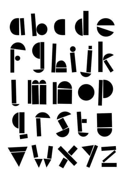 nextART. Black Letter Alphabet