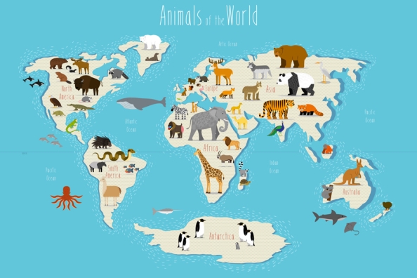 nextART. Animals Map of the World