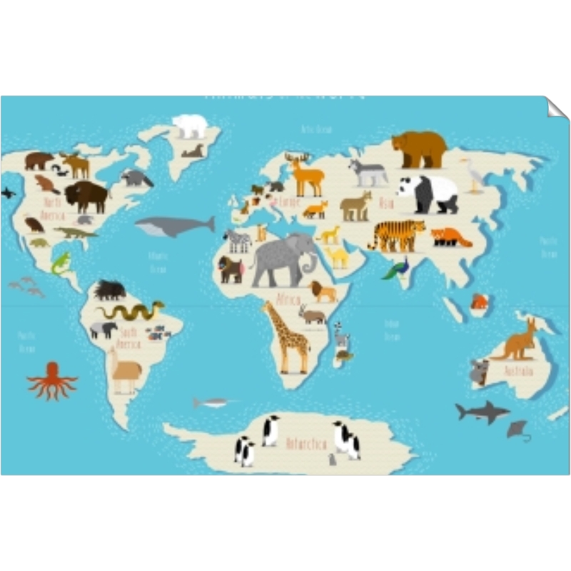 nextART. Animals Map of the World