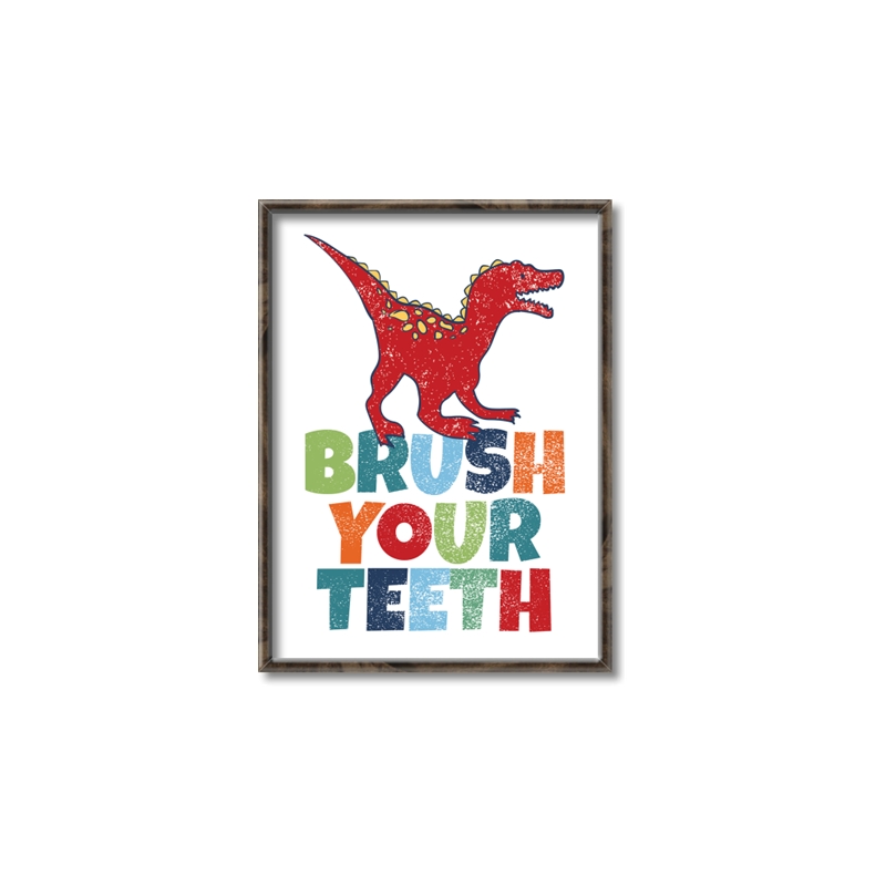 nextART. Brush Your Teeth Red Dino