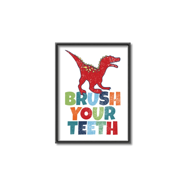 nextART. Brush Your Teeth Red Dino