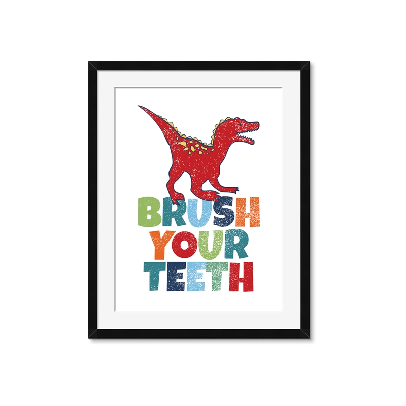 nextART. Brush Your Teeth Red Dino